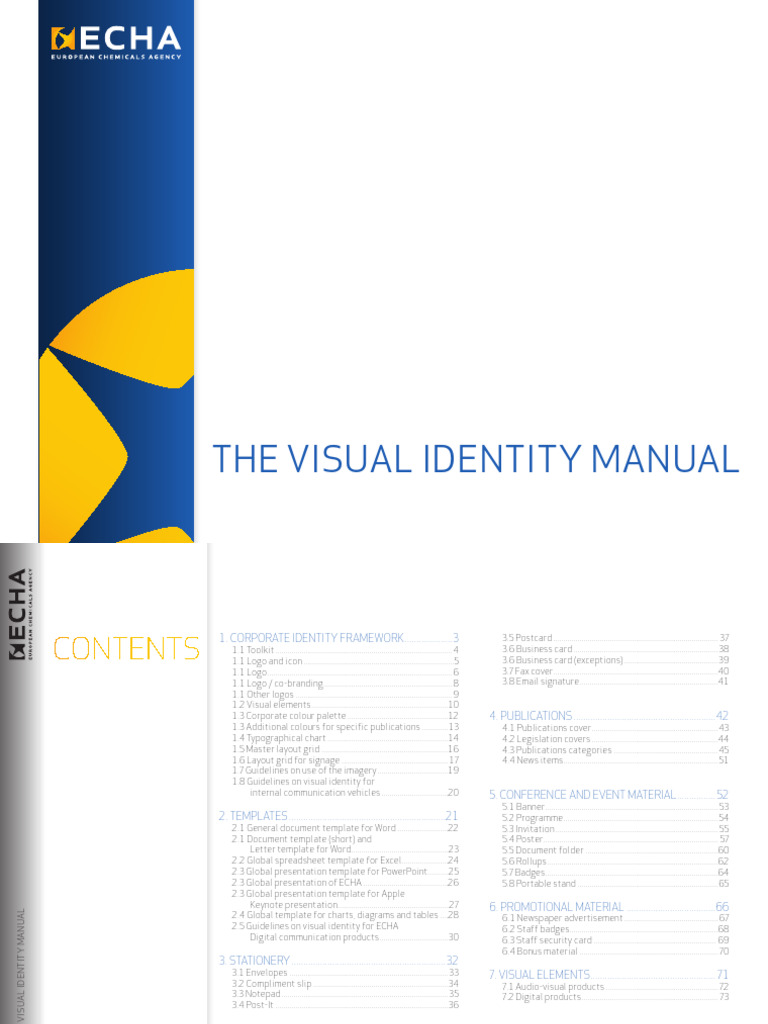 Echa Visual Id Manual en | PDF | Logos | Brand