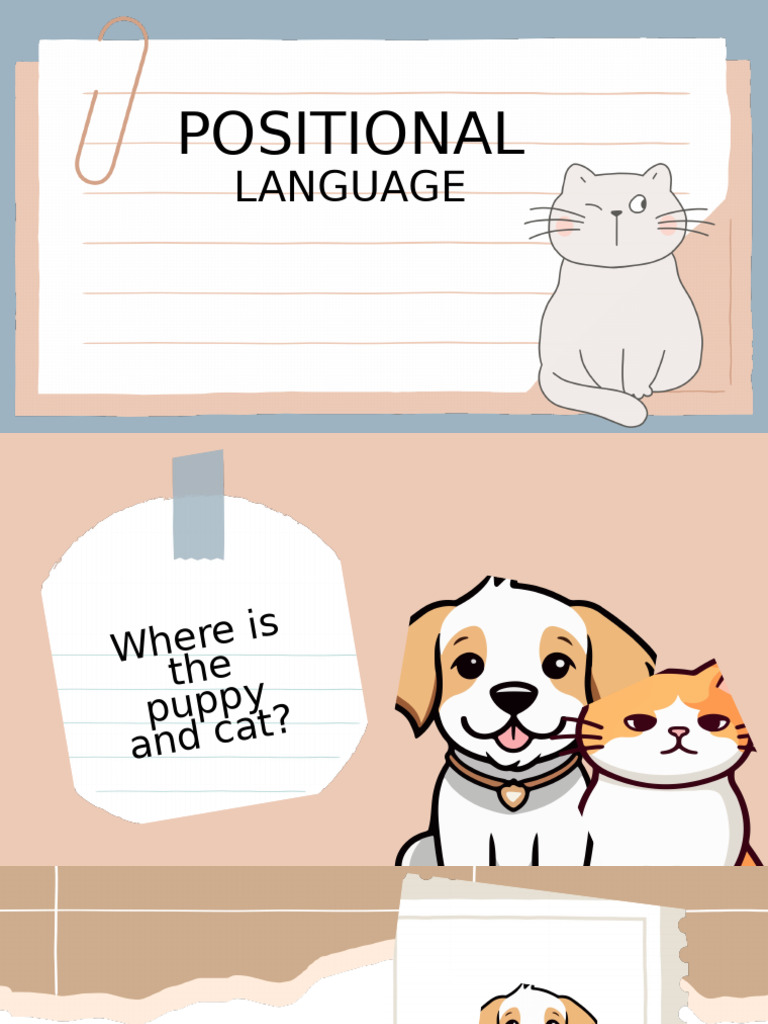 Kindergarten Positional Language Maths Presentation in Pastel Simple ...