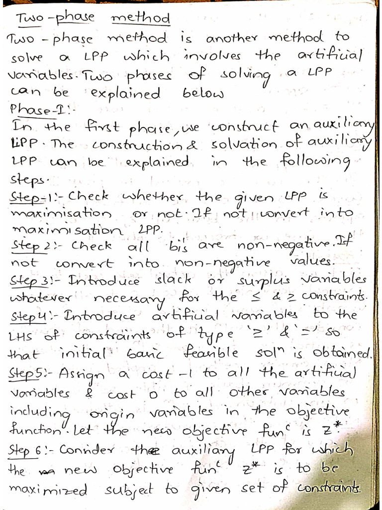 Two Phase Method | PDF