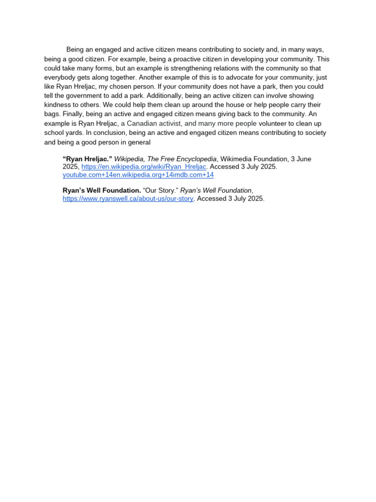 Active and Engaged Citizen | PDF