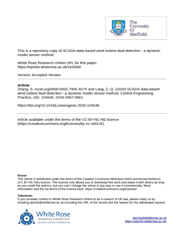 SCADA-Based Wind Turbine Fault Detection | PDF | Sensor | Applied ...