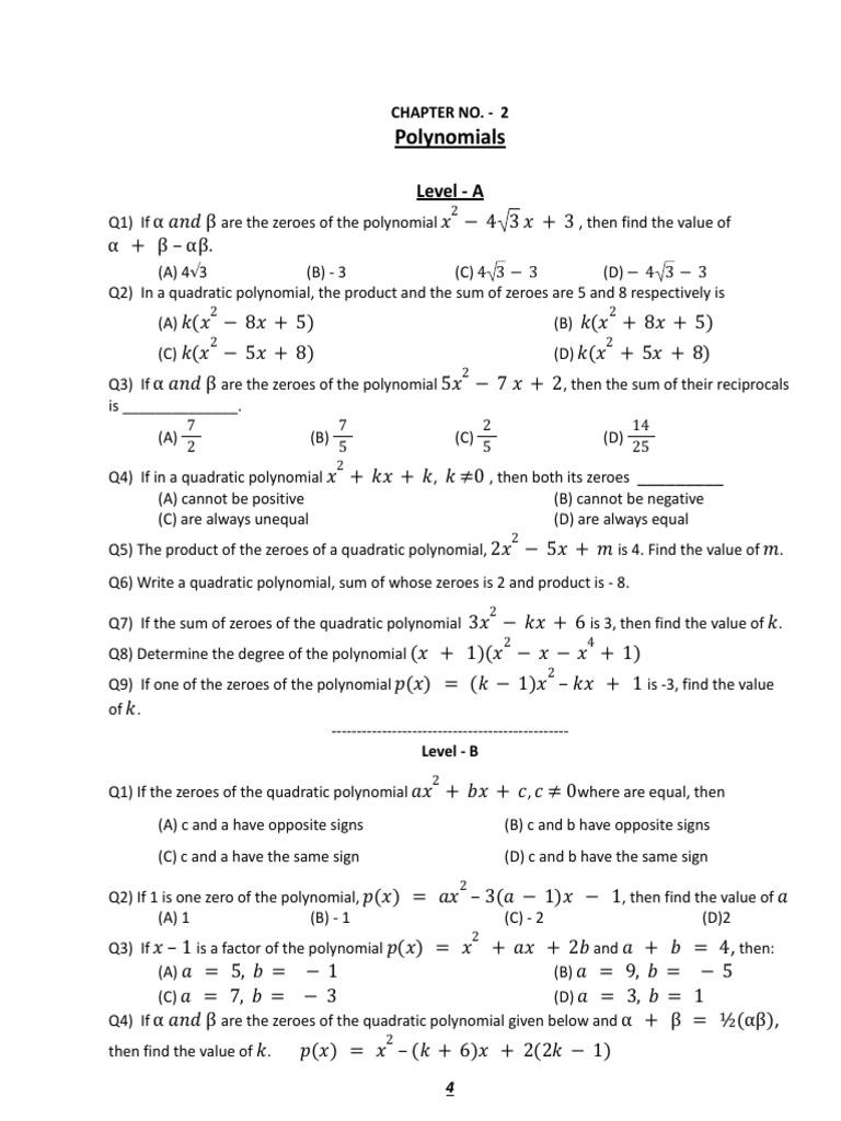Polynomials Worksheet | PDF | Algorithms | Computational Science