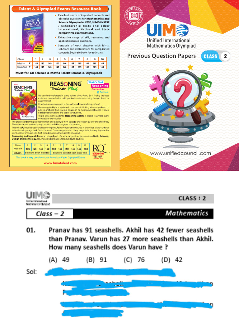 Class 2 Mathematics Question Paper | PDF | Shape