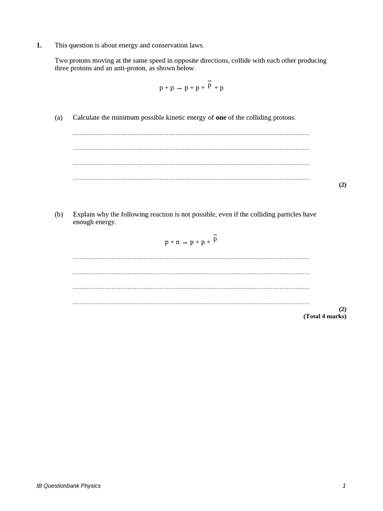 Particle Physics Tutorial Questions | PDF | Elementary Particle | Quark