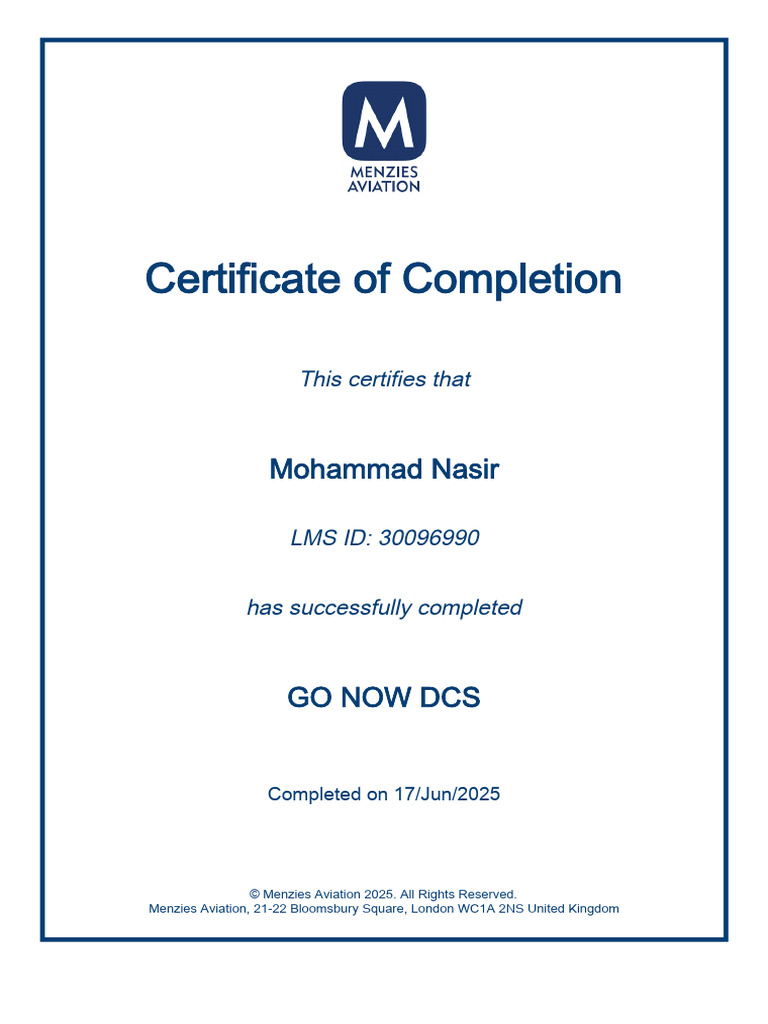 CertificateOfCompletion GO NOW | PDF