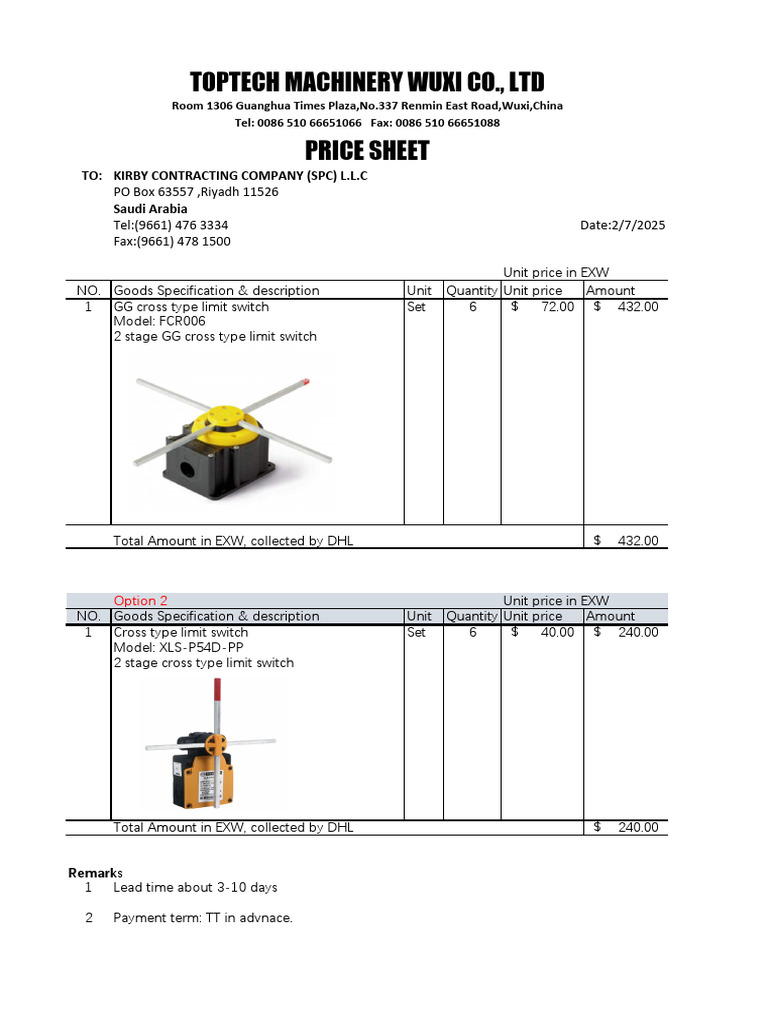 Cross Type Limit Switch | PDF