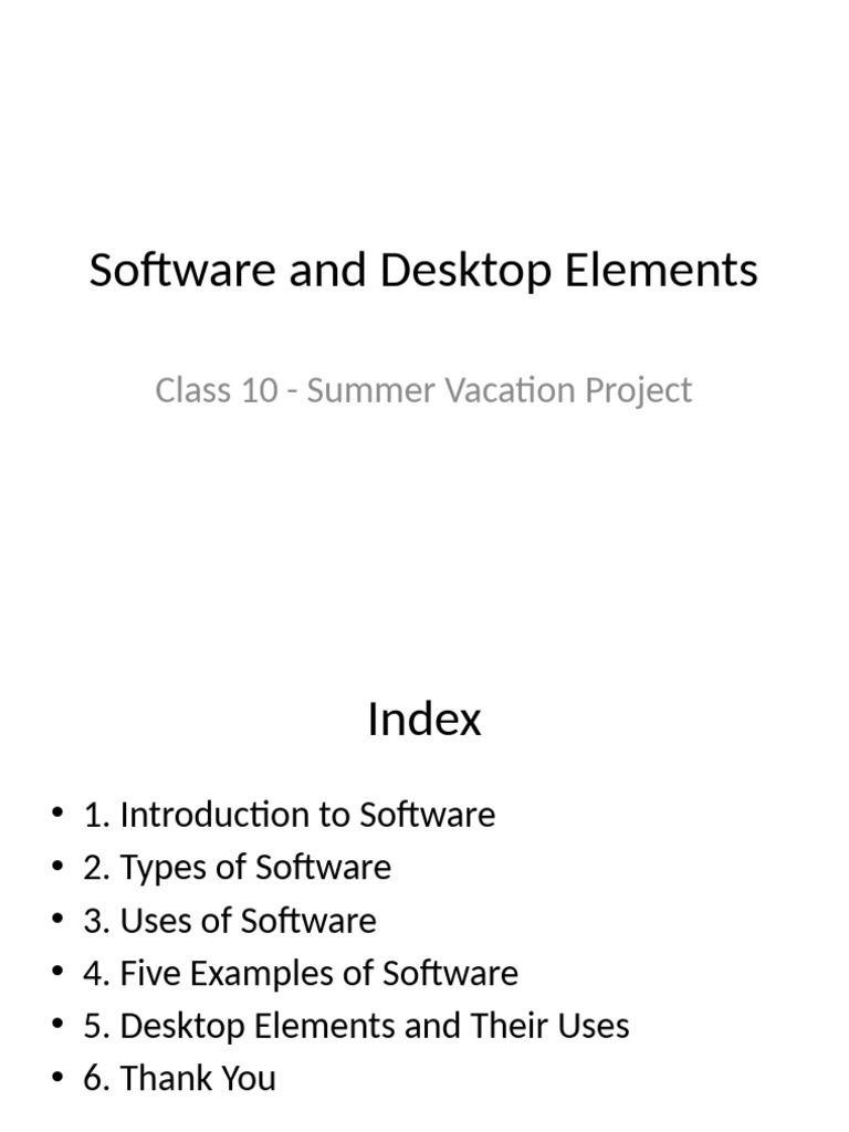 Class10 Software Desktop Project Acknowledgement Fixed | PDF