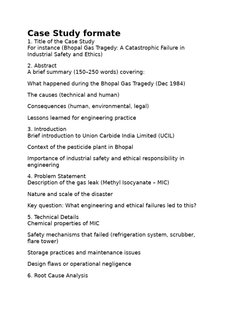 Case Study Formate | PDF