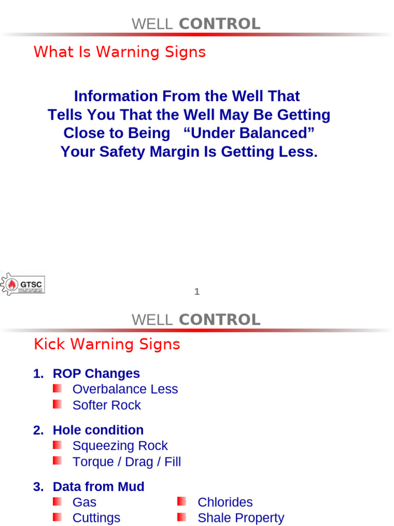 Kick Warning Signs & Indicators 16 | PDF | Gases | Chemical Engineering