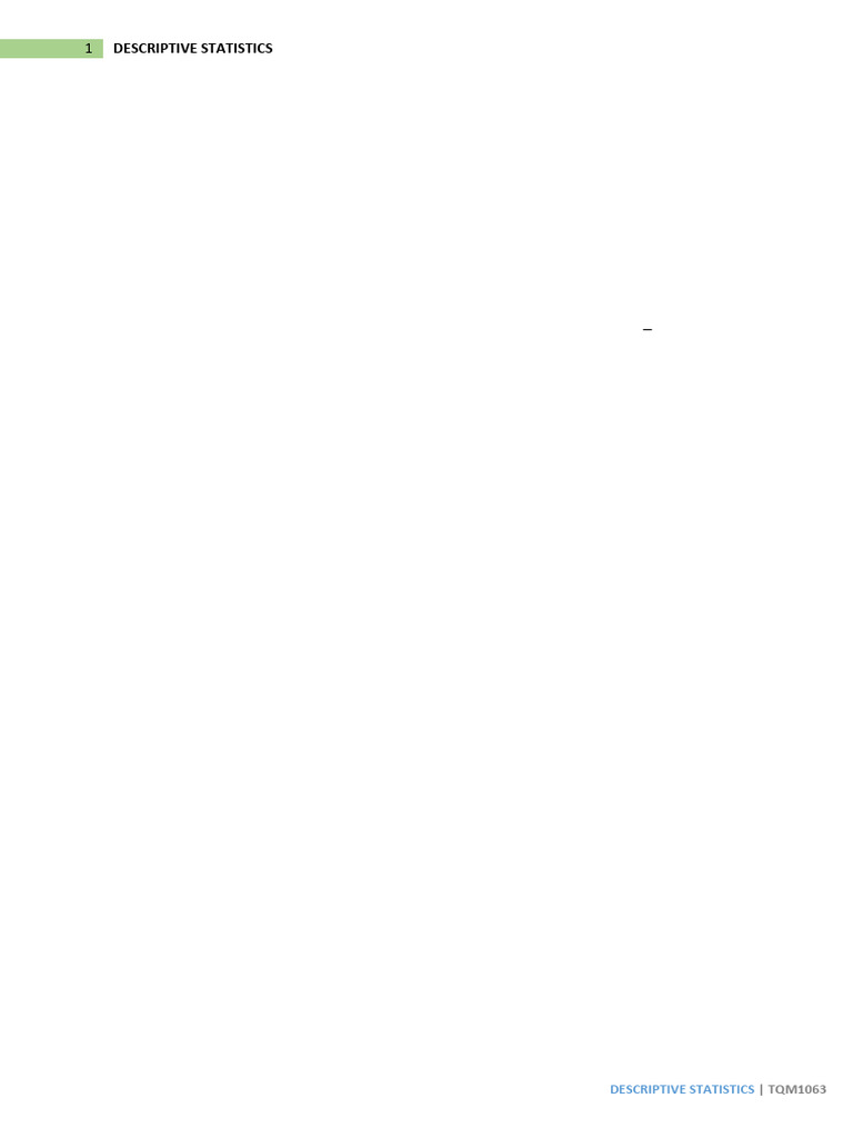 Tutorial Chapter 3-Tqm1063 | PDF | Mode (Statistics) | Mean