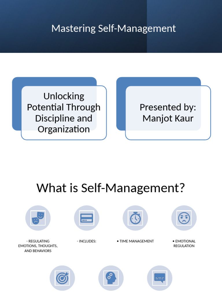 Self Management Presentation | PDF