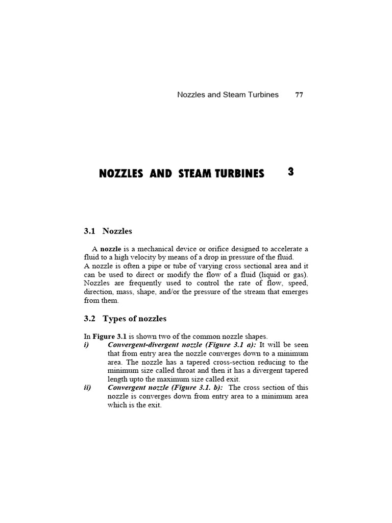 Nozzles and Steam Turbine | PDF | Turbine | Nozzle