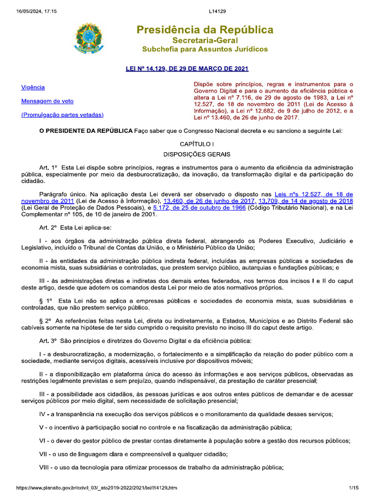 Lei 14.129-2021 | PDF