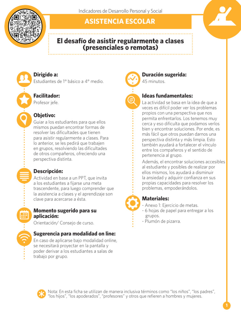 El Desafio de Asistir Regularmente A Clases | PDF