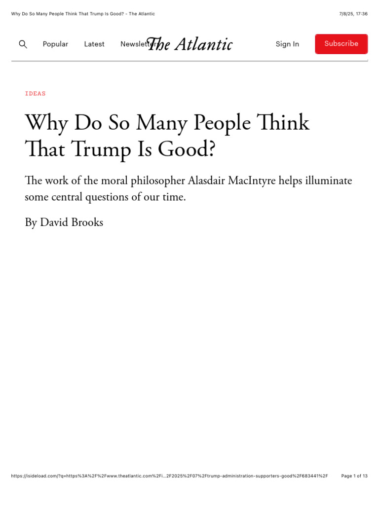 Understanding Trump's Popularity | PDF | Reason | Age Of Enlightenment