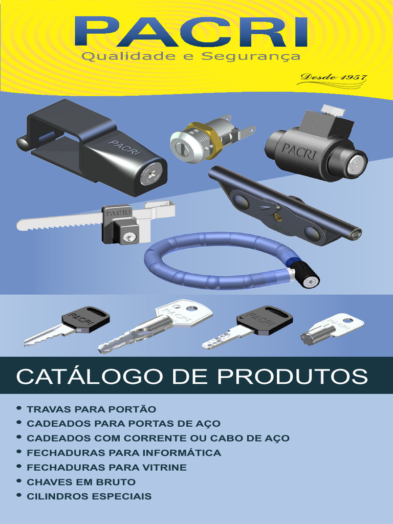 Catálogo de Travas e Fechaduras PACRI | PDF | Setor secundário da ...