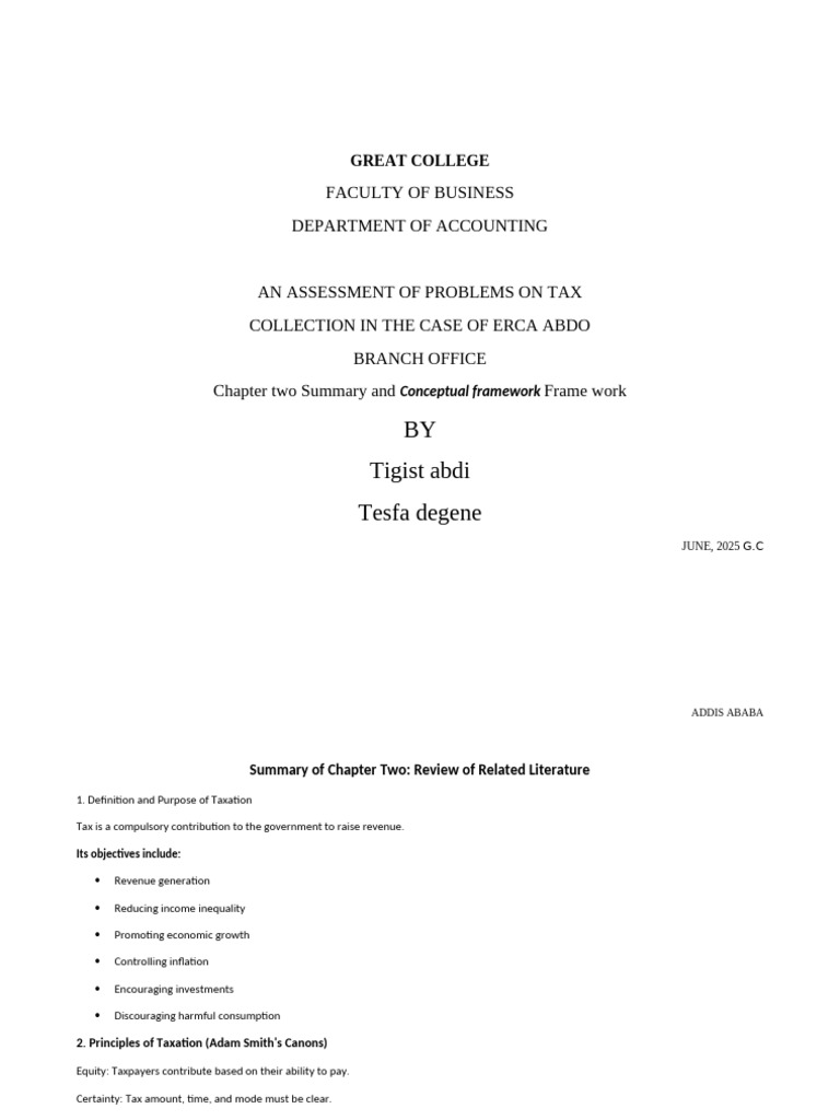 Conceptual Framework Sample | PDF | Taxes | Revenue