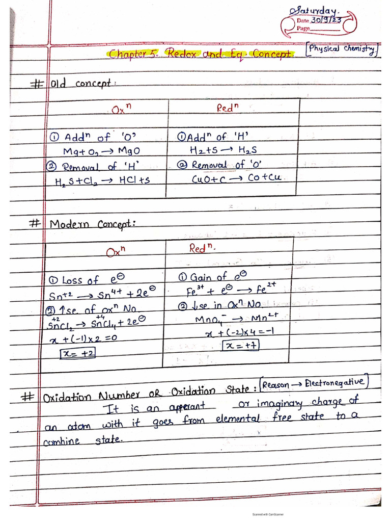 CJIP Redox Chemistry Notes | PDF