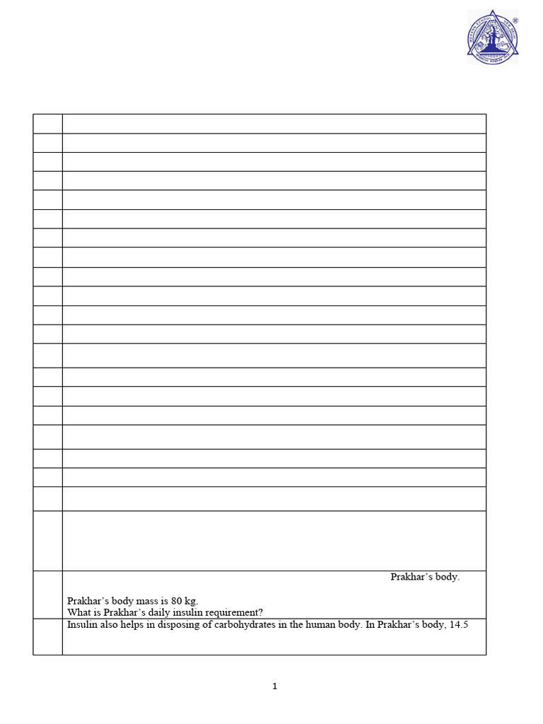 Mathematics Worksheet on Decimals | PDF | Insulin | Area