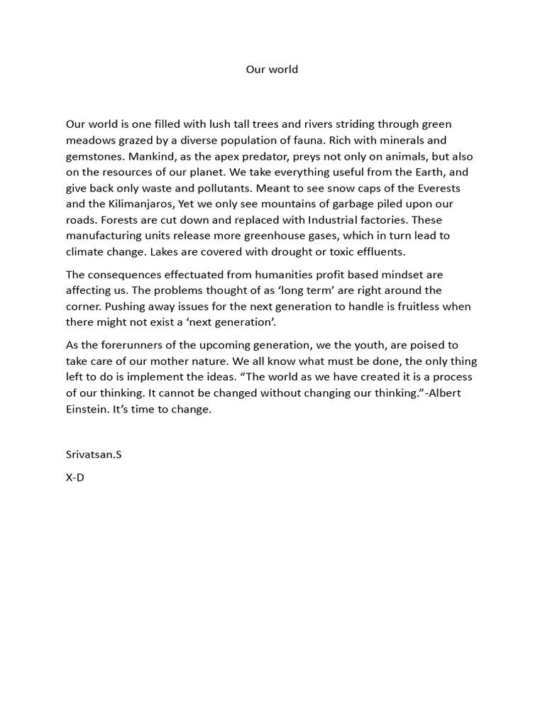 Protecting Our Planet's Future | PDF
