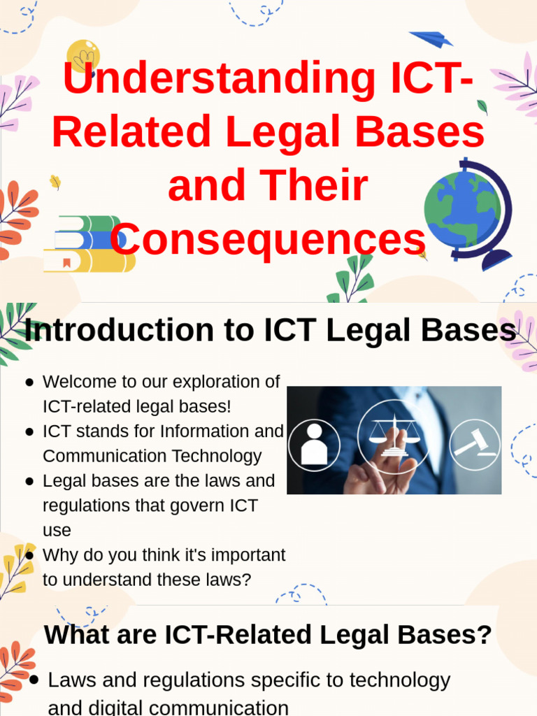 TLE 8 Q1 3. Distinguish ICT-related Legal Bases and Their Consequences | PDF | Artificial ...