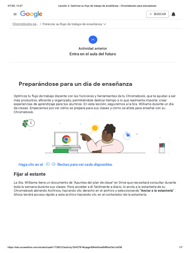 Lección 2 - Optimice Su Flujo de Trabajo de Enseñanza - Chromebooks ...