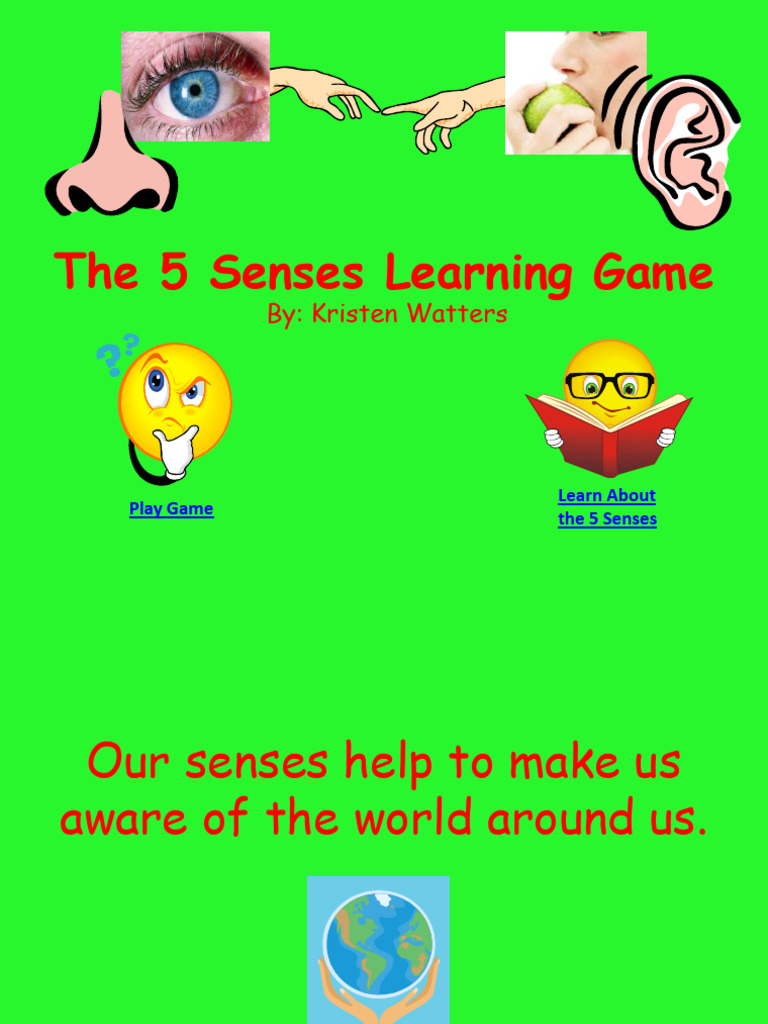 The 5 Senses Learning Game | PDF | Senses | Taste