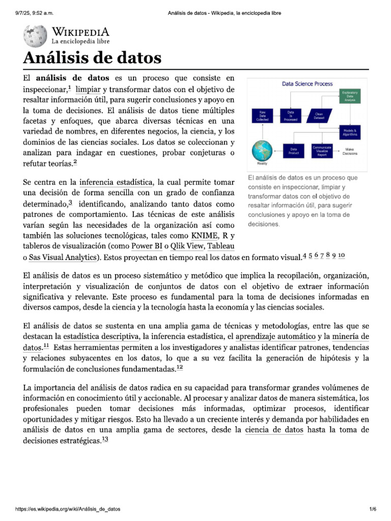 Analisis de Datos | PDF