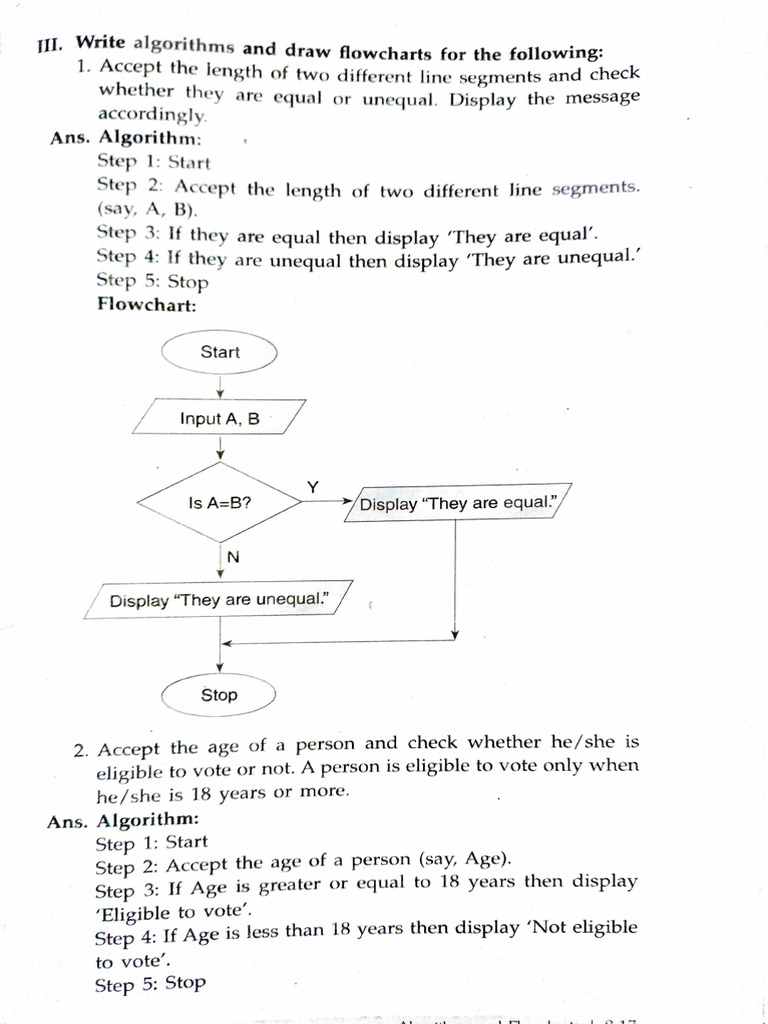 VIII Flowchart and Algorithms | PDF | Mathematics | Euclidean Geometry