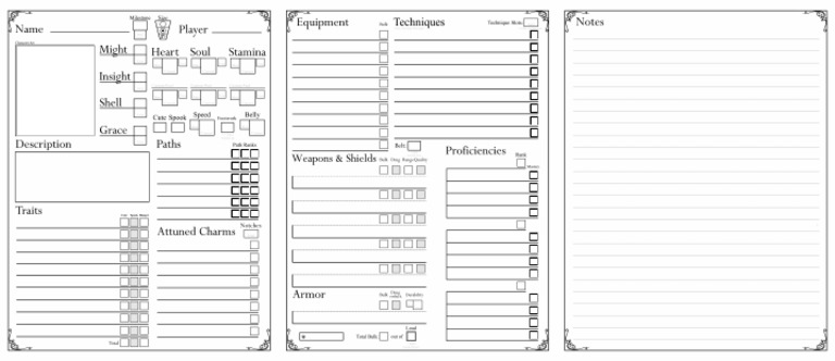 HKRPG Char Sheet v5.1 (Fillable) | PDF