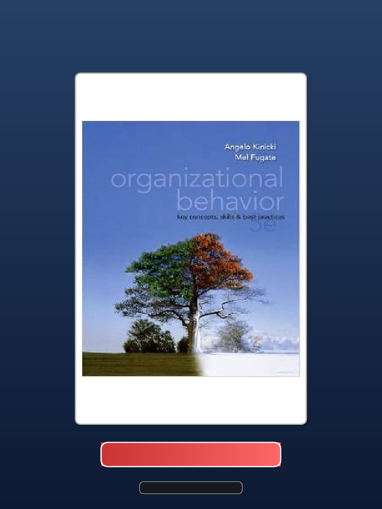 Organizational Behavior Key Concepts Skills Best Practices 5th Edition by Angelo Kinicki Ebook ...