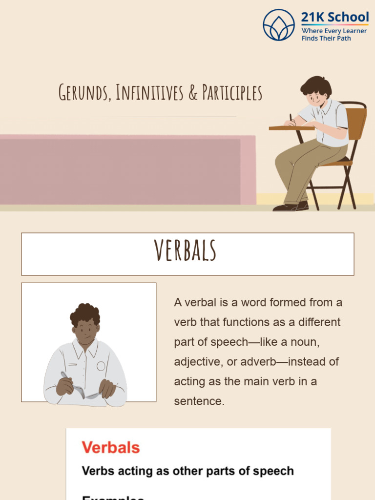 Gerunds, Infinitives & Participle | PDF | Verb | Adjective