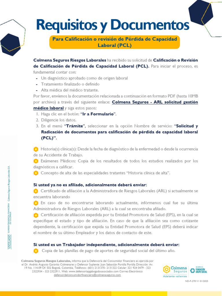 Formato Solicitud de Documentos PCL | PDF