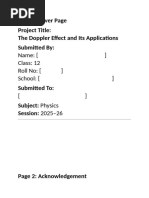 Mss Doppler Effects 2025 Notes | PDF