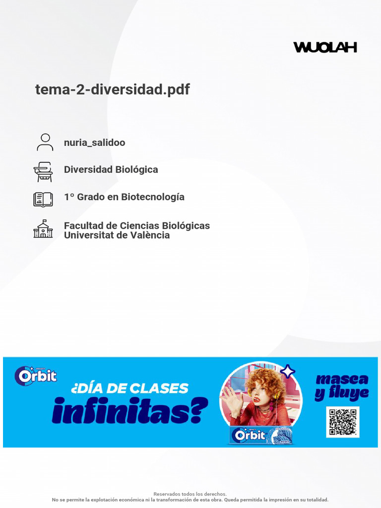 wuolah-free-tema-2-diversidad (1) | PDF | Taxonomía (biología) | Especies