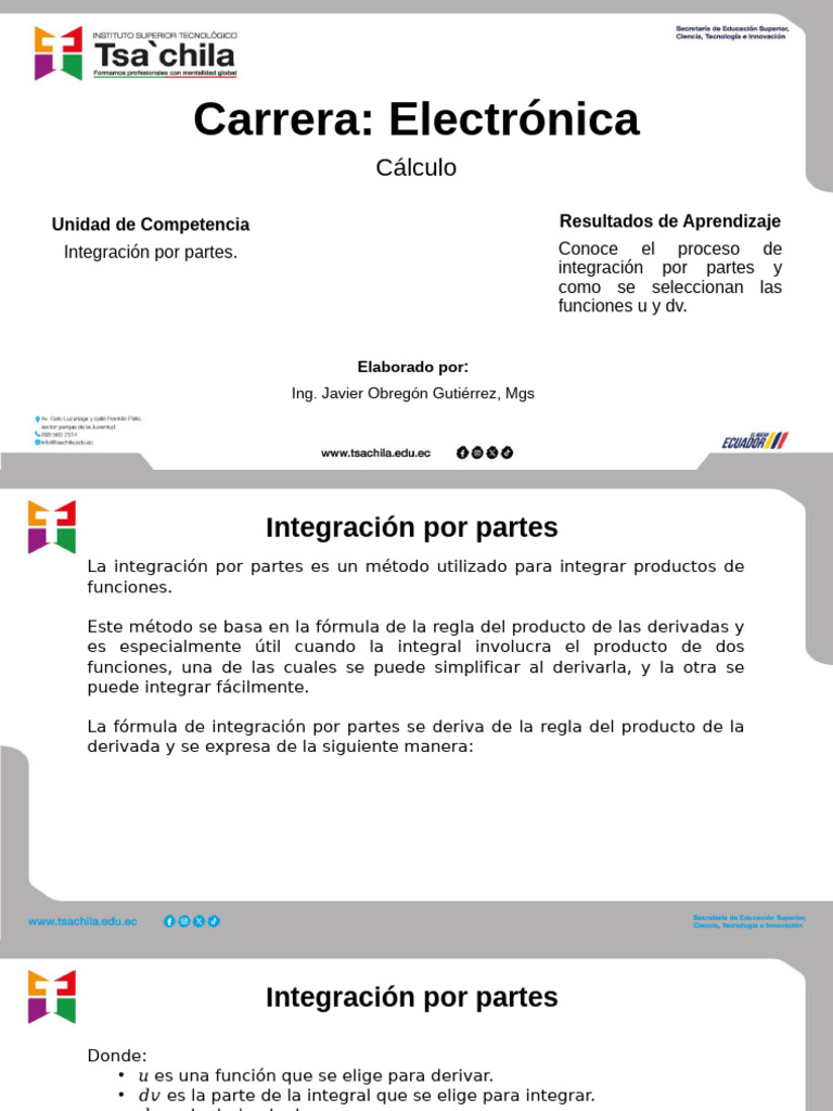 Guía de Integración por Partes en Cálculo | PDF