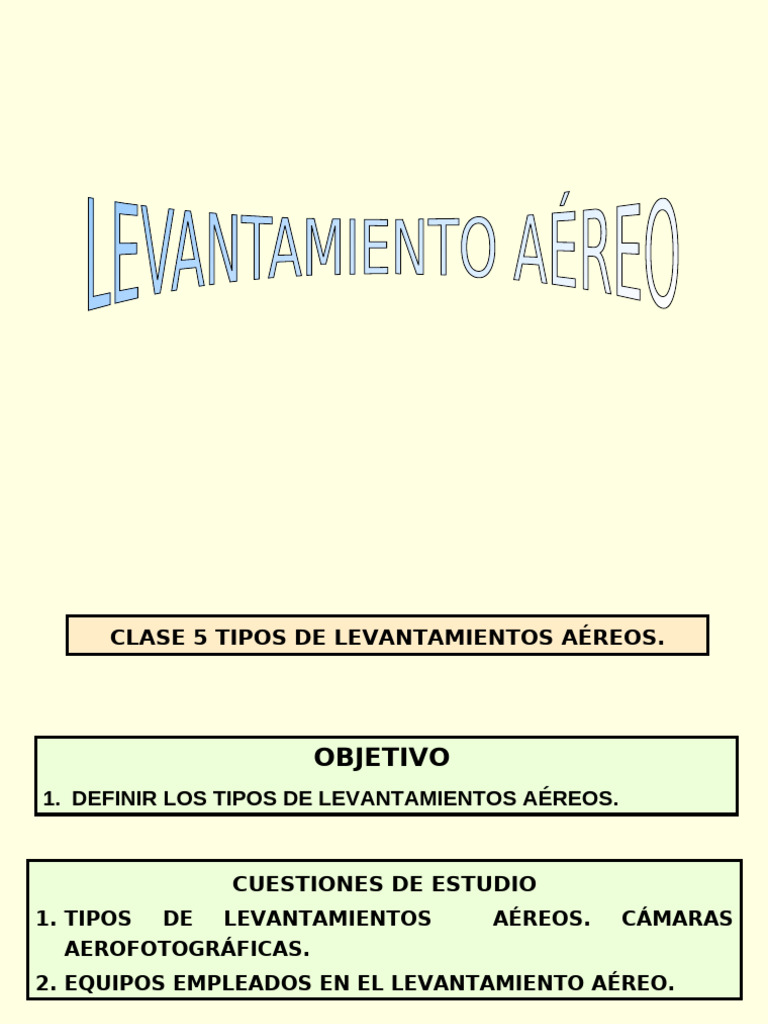 Clase 5 Tipos de Levantamientos Aéreos | PDF | Olas | Avión