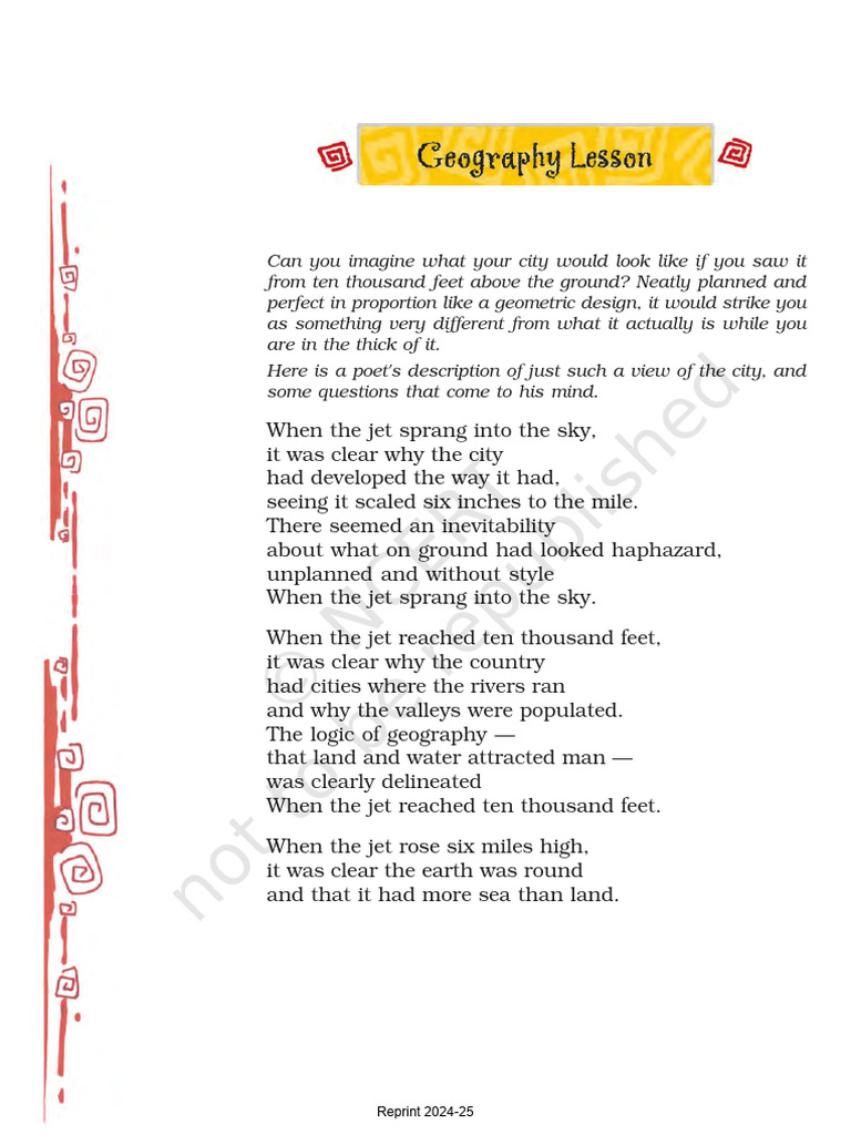 Insights from "Geography Lesson" Poem | PDF