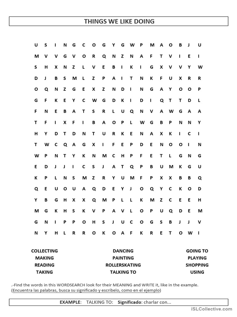 Things We Like Doing | PDF