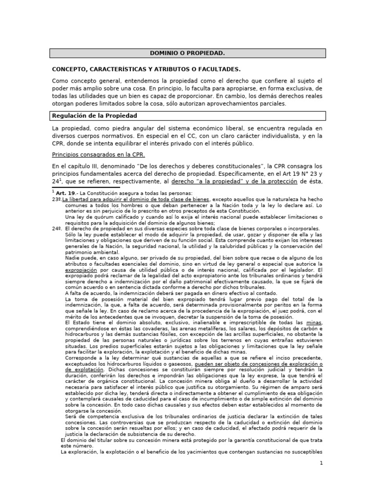 2 Derechos Reales Propiedad | PDF | Propiedad | Dominio eminente