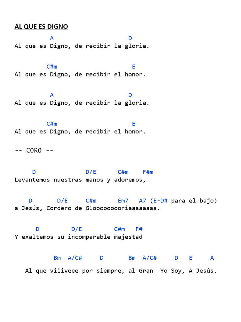 Al Que Es Digno | PDF