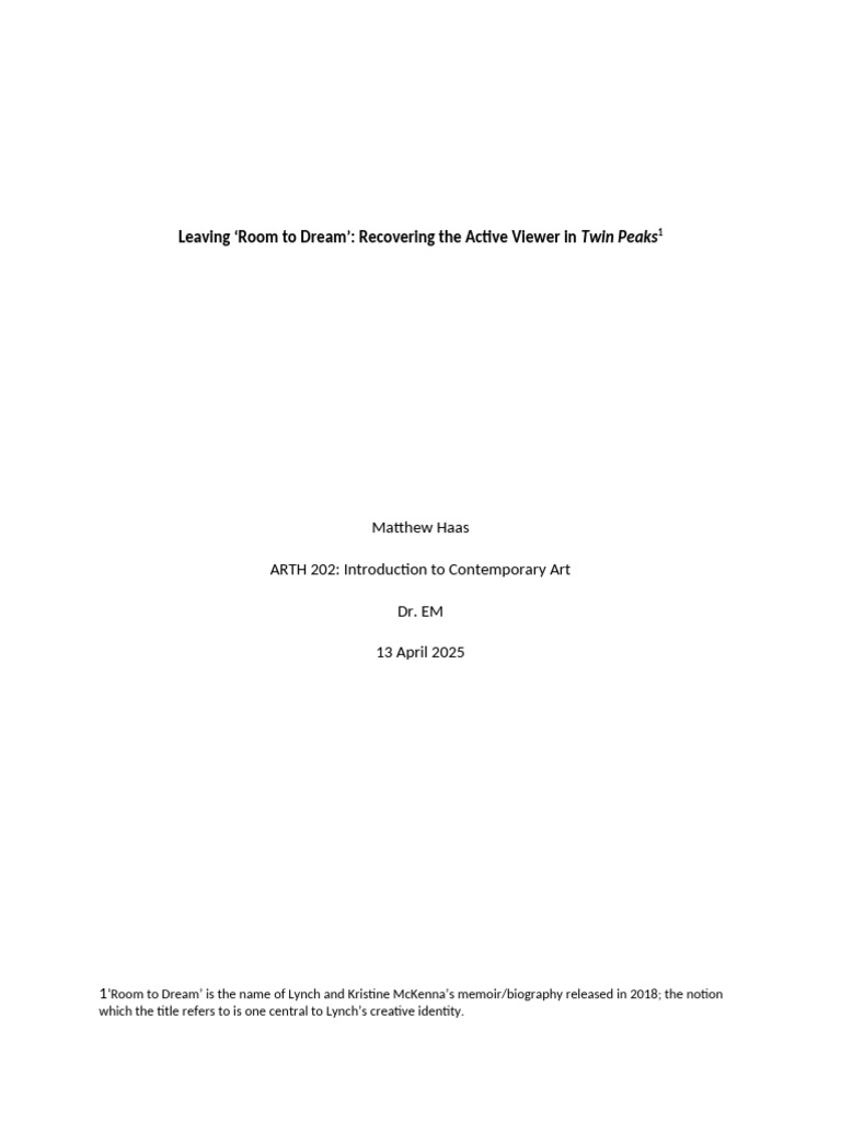 ARTH 202 Final Paper Draft | PDF | Semiotics