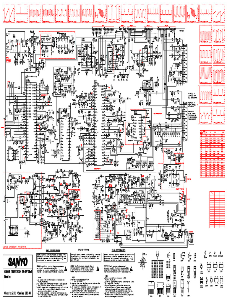 Sanyo - Chassis 2111 Series Eb5 W CE28FWV1 Schematics | PDF