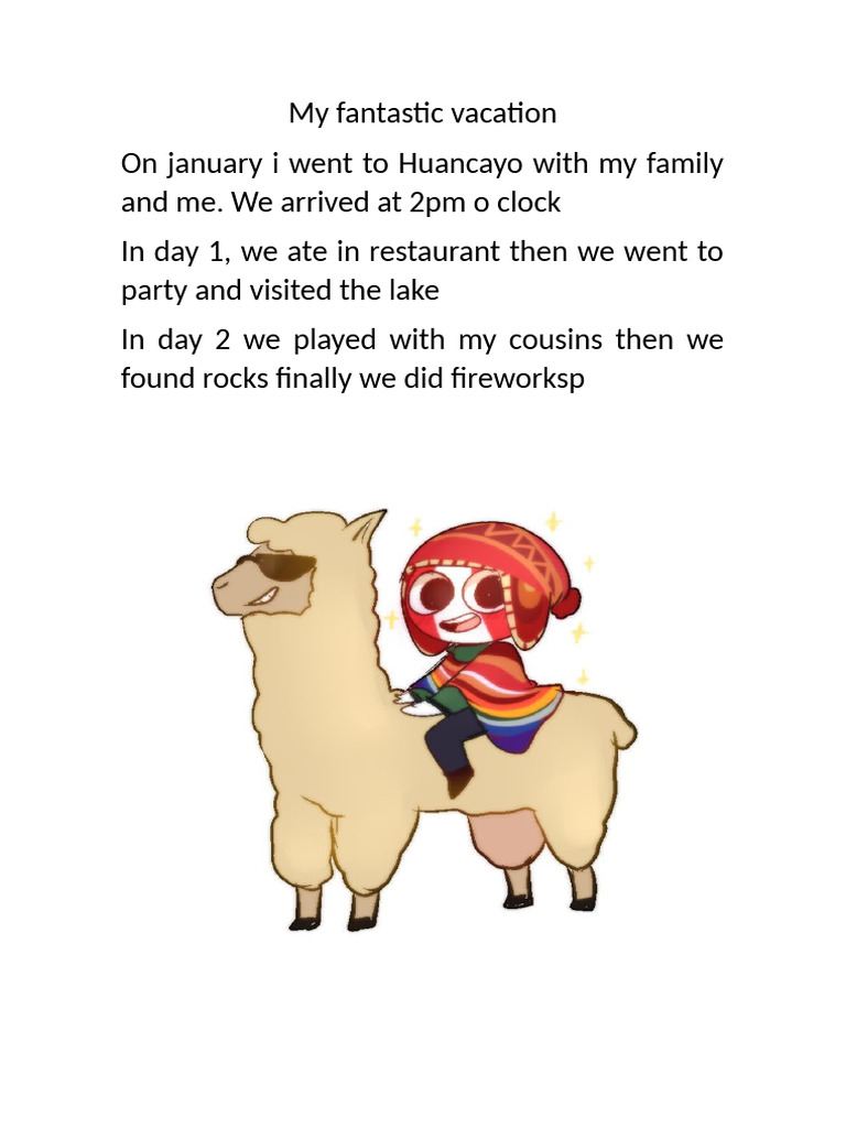 My Fantastic Vacation | PDF