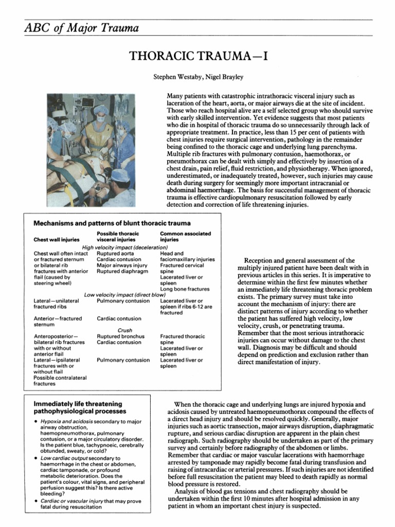 ABCs of Thoracic Trauma | PDF | Thorax | Major Trauma