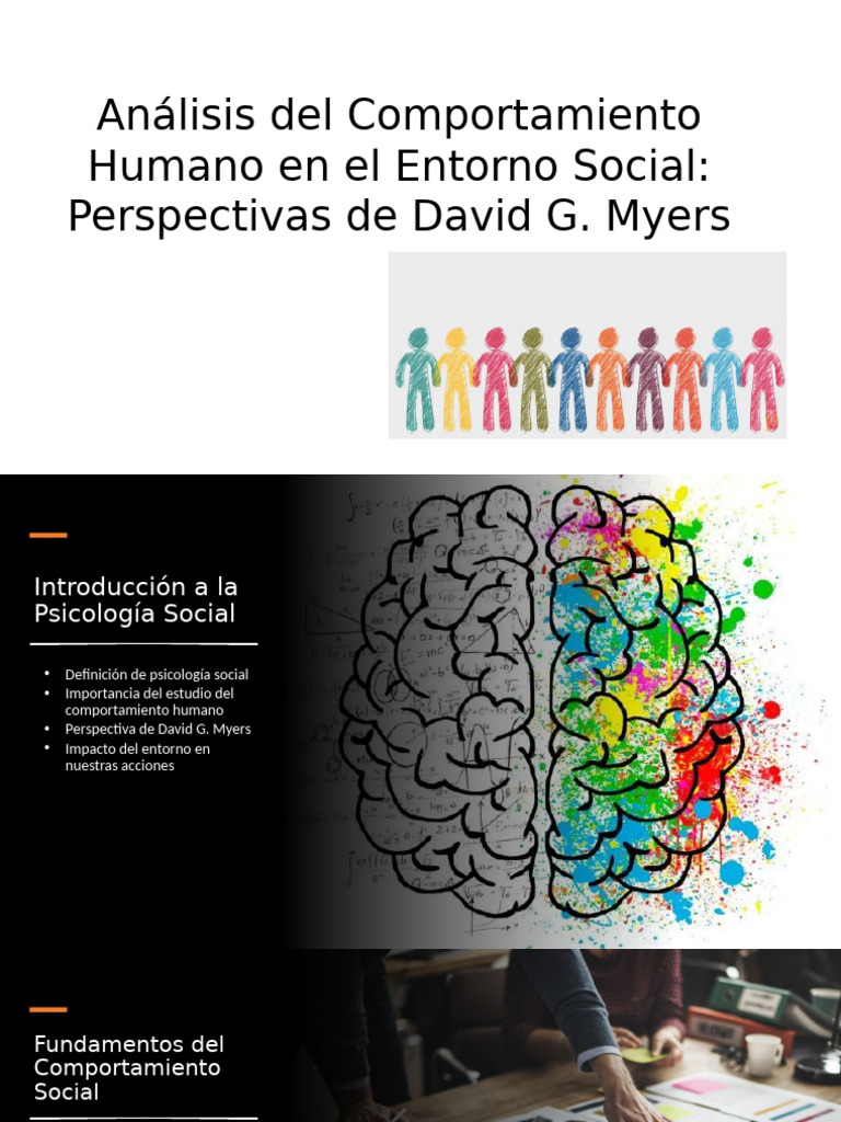 Análisis Del Comportamiento Humano en El Entorno Social Perspectivas de ...
