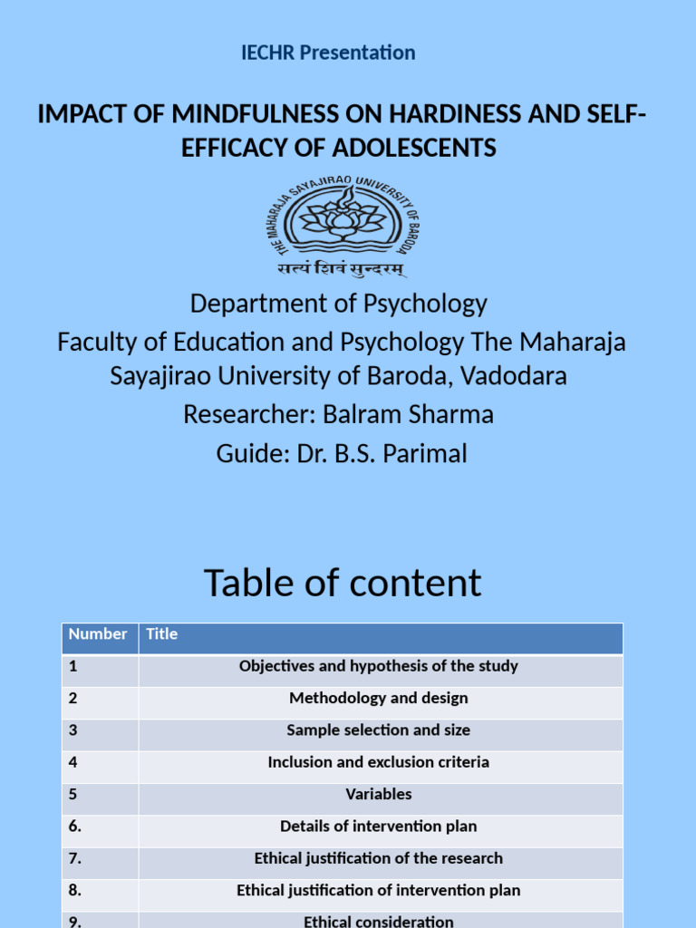 IECHR Balram Sharma 15-03-2025 | PDF | Mindfulness | Informed Consent