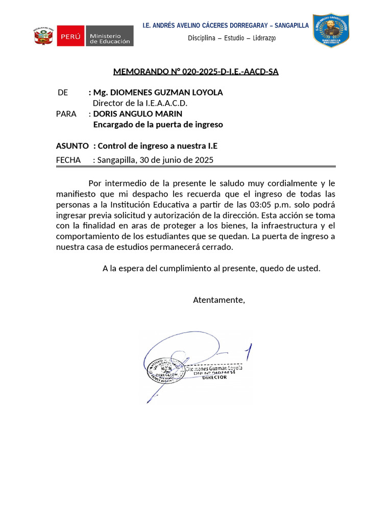 Memorando 2024 | PDF