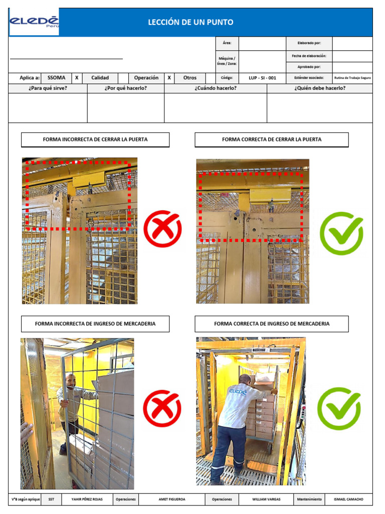 Lup - Si - 001 Uso de Elevador | PDF