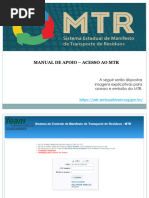 SIGOR Módulo MTR Guia Rápido | PDF | Desperdício | Fazer login